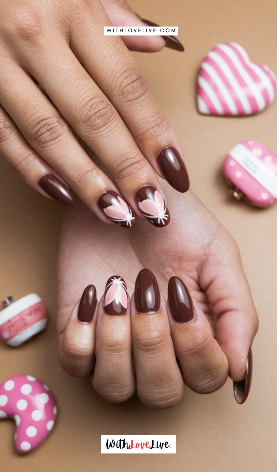 15 Cute Chocolate-Glazed Nail Design Ideas - WithLoveLive