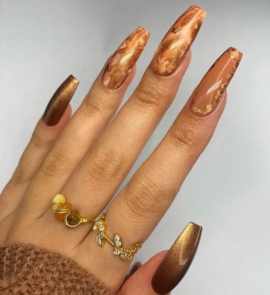 20 Copper Chrome Nails Ideas - WithLoveLive