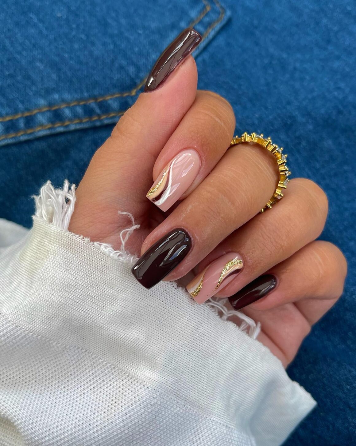 15 Cute Chocolate-Glazed Nail Design Ideas - WithLoveLive