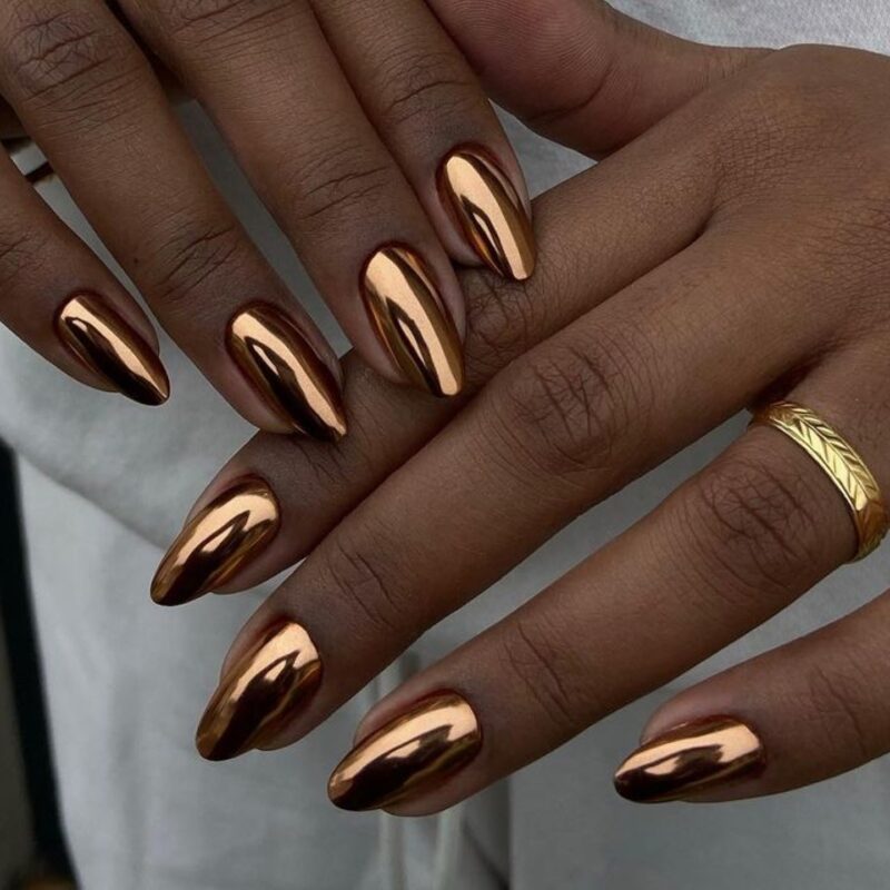 20 Copper Chrome Nails Ideas - WithLoveLive