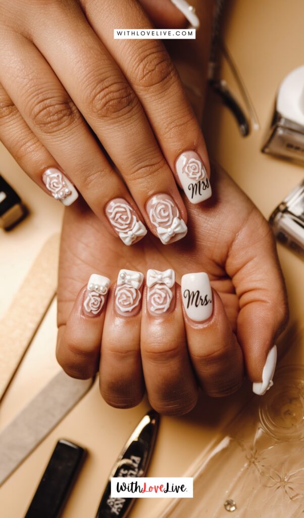 13 Pretty Wedding Nails Ideas For Brides - WithLoveLive