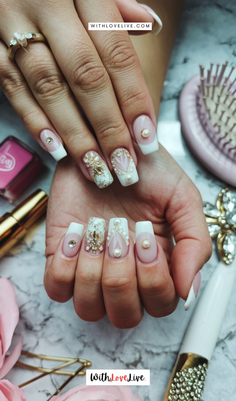 13 Pretty Wedding Nails Ideas For Brides - WithLoveLive