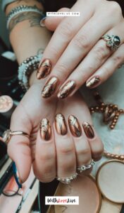 20 Copper Chrome Nails Ideas - WithLoveLive