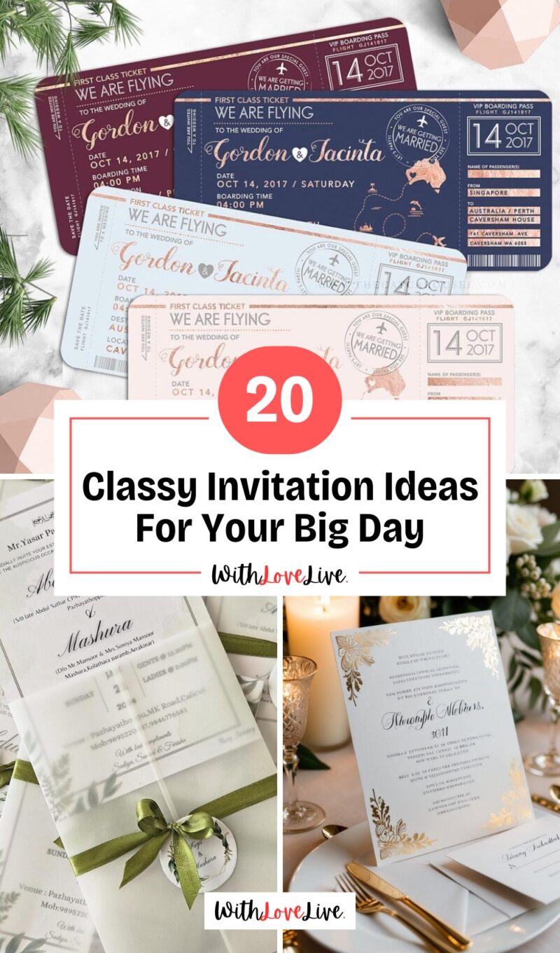 20 Stylish Wedding Invitation Ideas You'll Love - WithLoveLive
