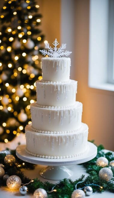 22 Magical Winter Wedding Cake Ideas - WithLoveLive