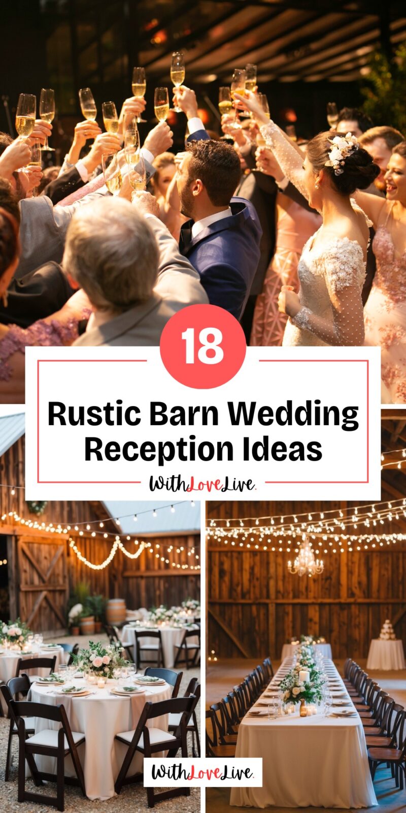18 Rustic Barn Wedding Reception Ideas - WithLoveLive