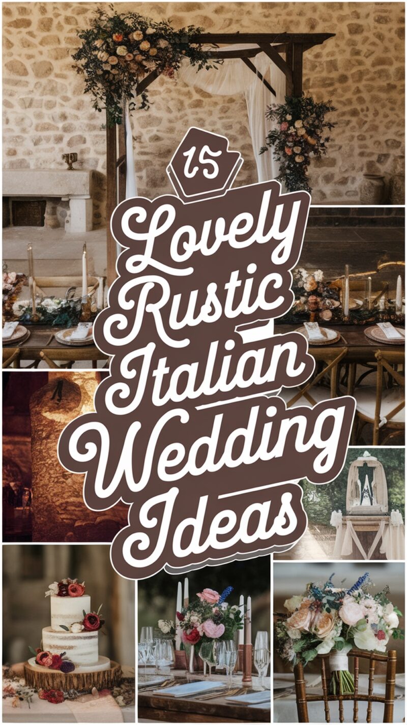 15 Simple Rustic Italian Wedding Ideas - WithLoveLive