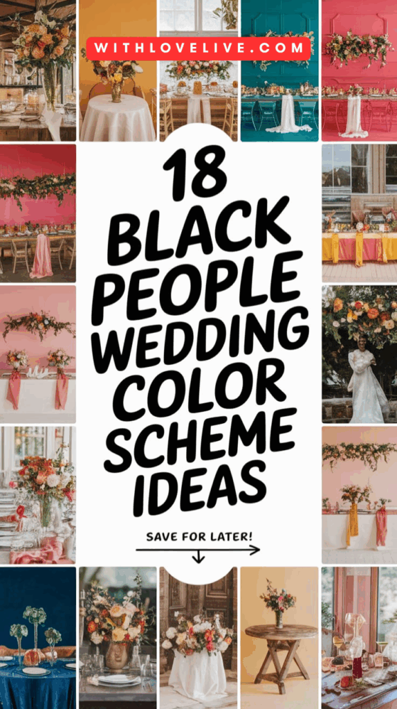 18 Black People Wedding Color Scheme Ideas - WithLoveLive