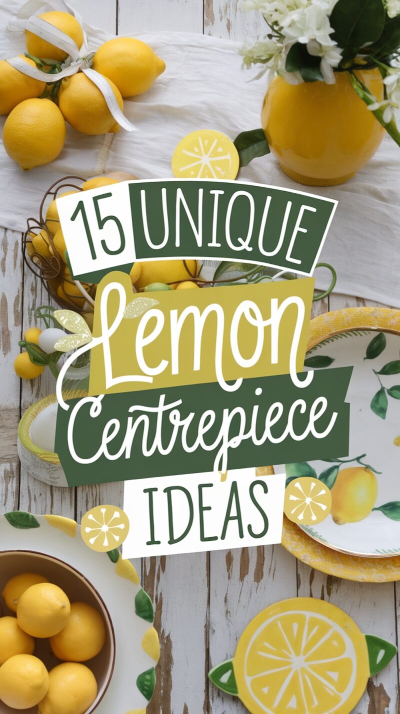 15 Creative Lemon Centrepiece Ideas - WithLoveLive