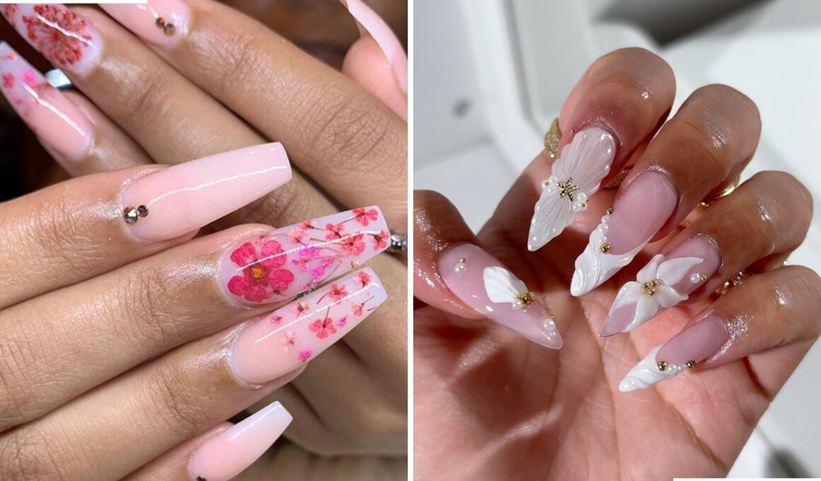 17 Cutest Floral Wedding Nails Design Ideas - WithLoveLive