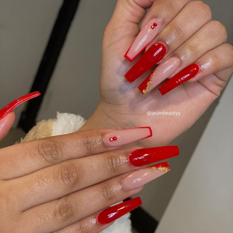 15 Red Bridal Wedding Nails Ideas - WithLoveLive