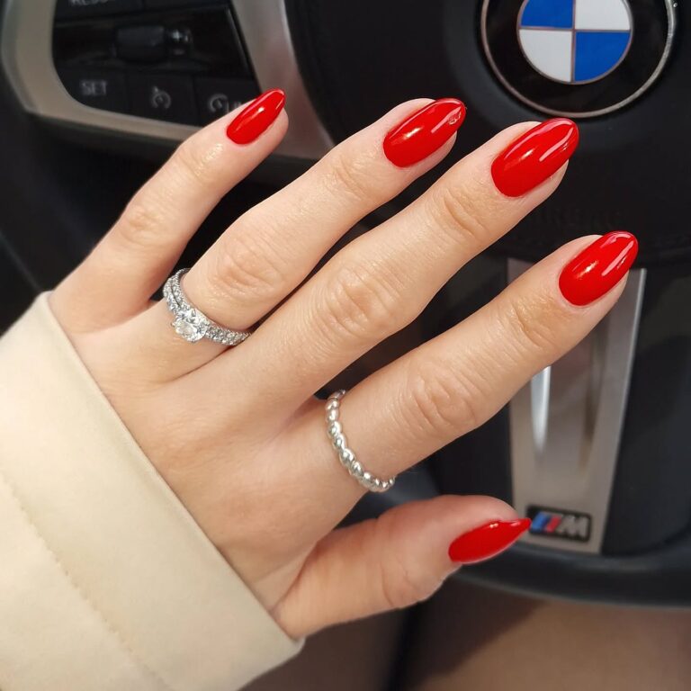 15 Red Bridal Wedding Nails Ideas - WithLoveLive