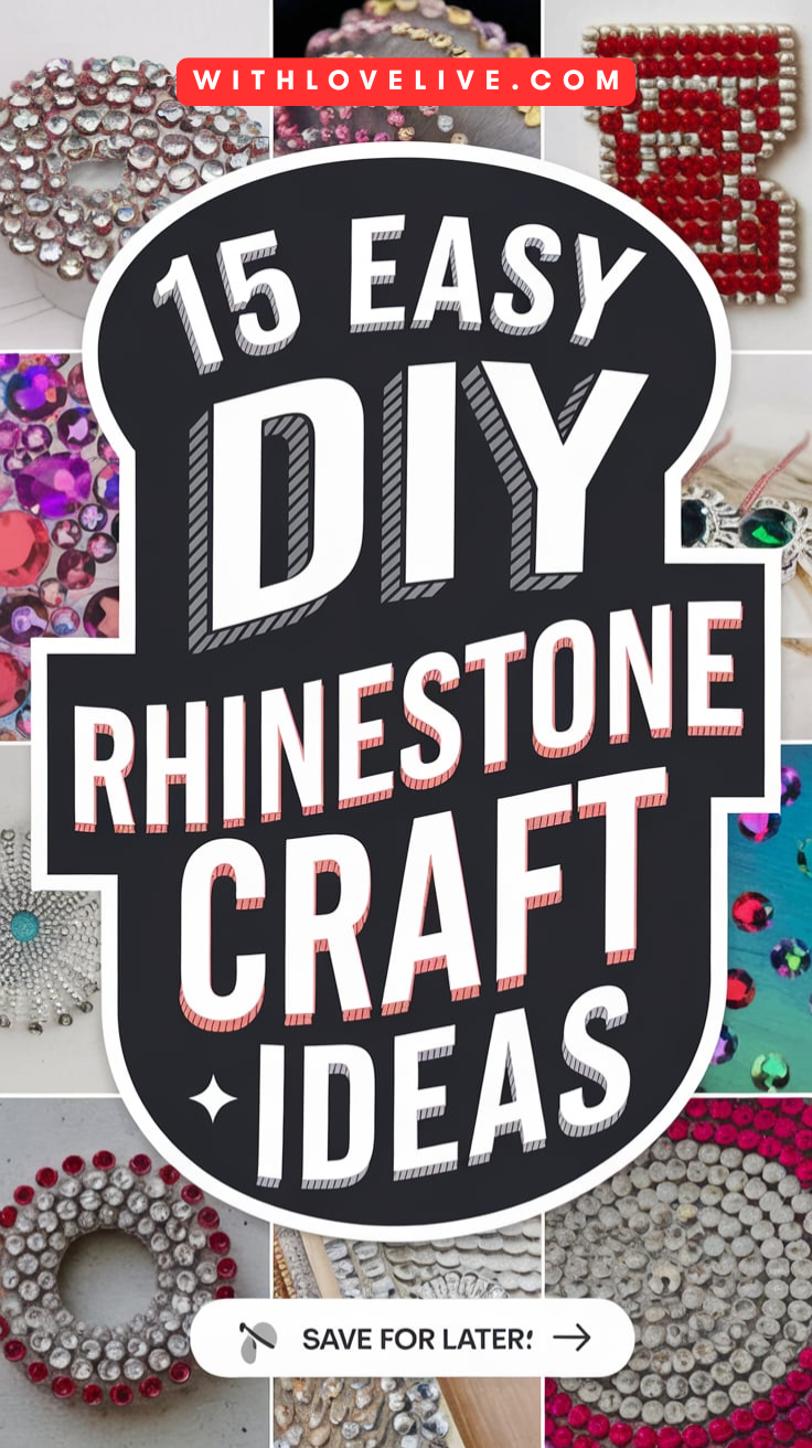 15 Easy DIY Rhinestone Craft Ideas - WithLoveLive
