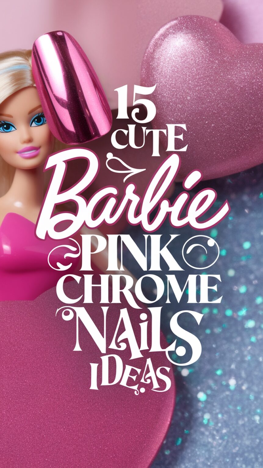 15 Cute Barbie Pink Chrome Nails Ideas - WithLoveLive