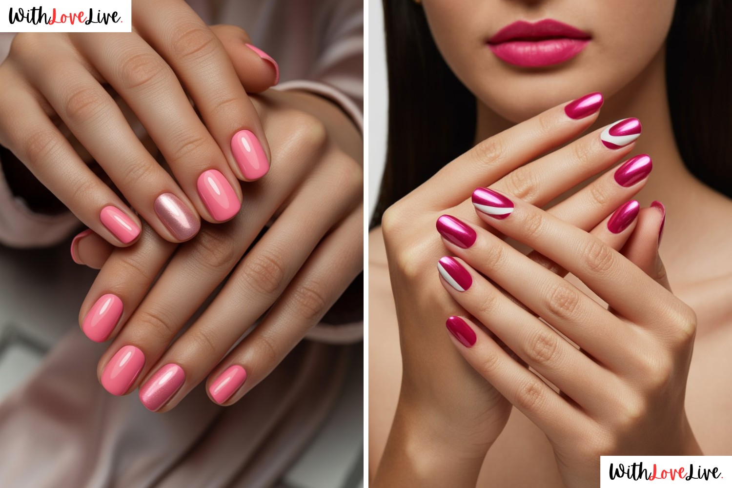 15 Cute Barbie Pink Chrome Nails Ideas - WithLoveLive