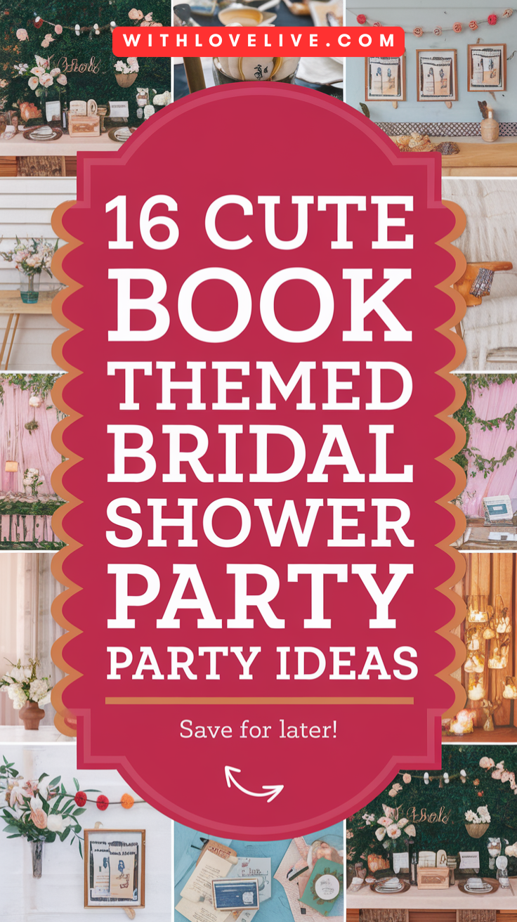 16 Cute Book Themed Bridal Shower Party Ideas - WithLoveLive