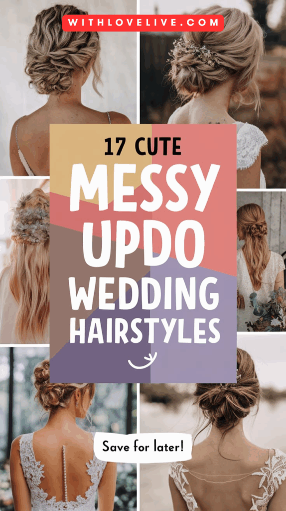 17 Cute Messy Updo Wedding Hairstyles - WithLoveLive
