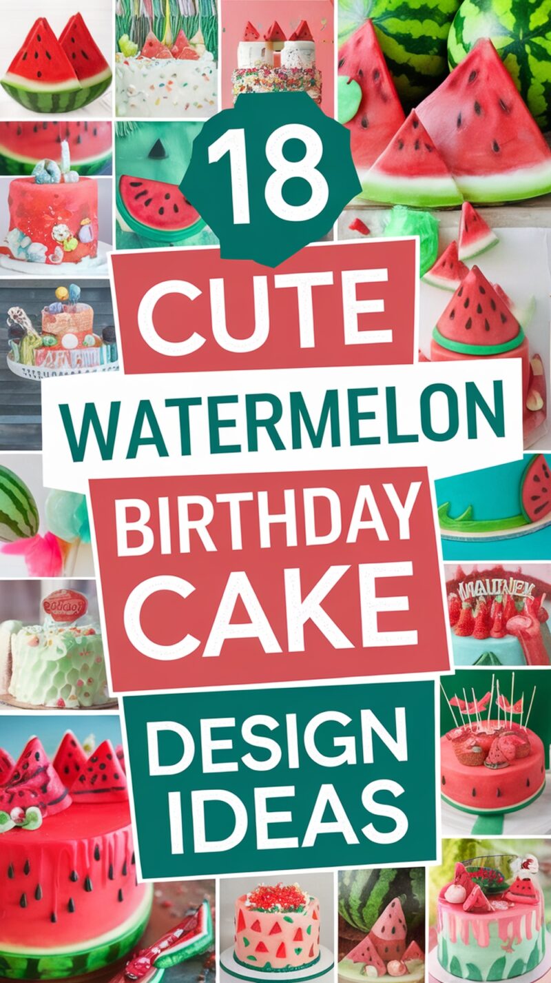 18 Cute Watermelon Birthday Cake Design Ideas - WithLoveLive