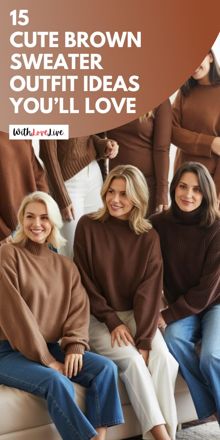 15 Cute Brown Sweater Outfit Ideas for The Season - WithLoveLive