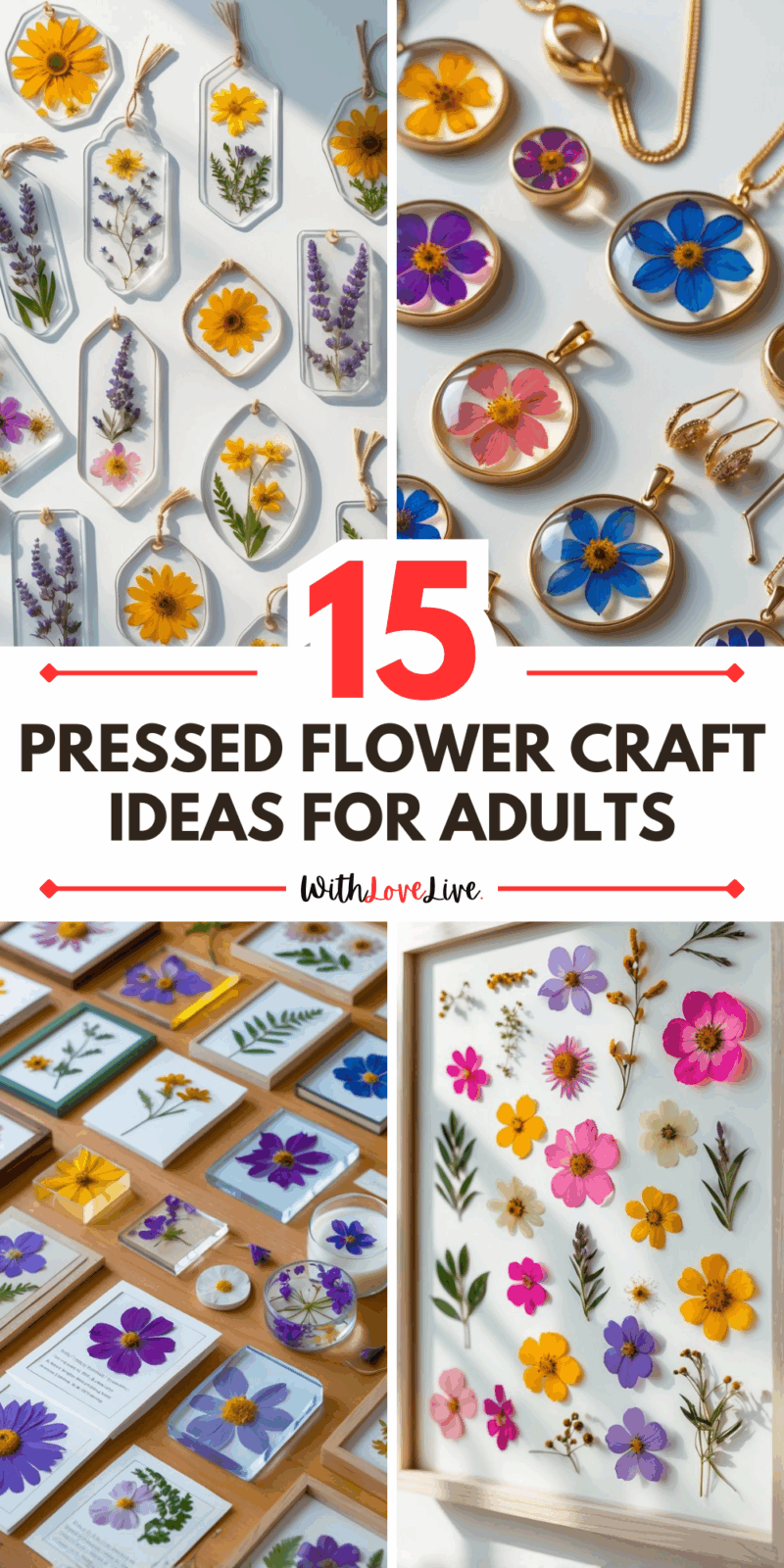 15 Creative Pressed Flower Craft Ideas for Adults - WithLoveLive
