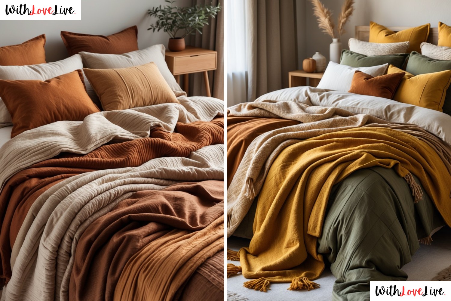 17 Cozy Fall Bedding Combination Ideas You'll Love - WithLoveLive