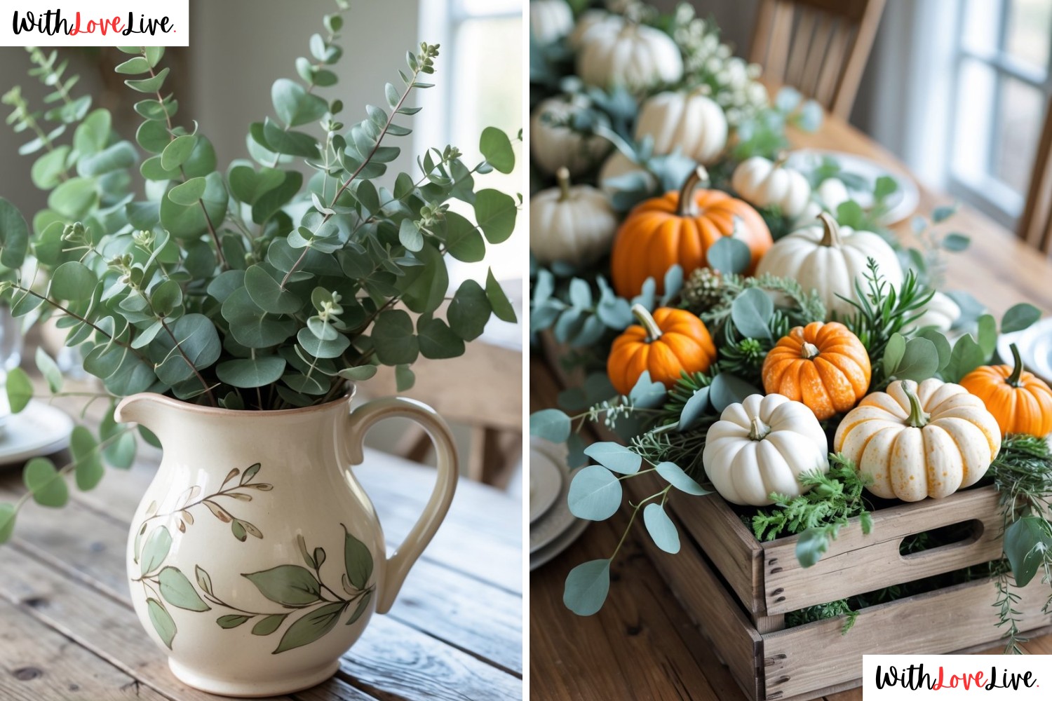 18 Rustic Farmhouse Dining Table Centerpiece Ideas - WithLoveLive