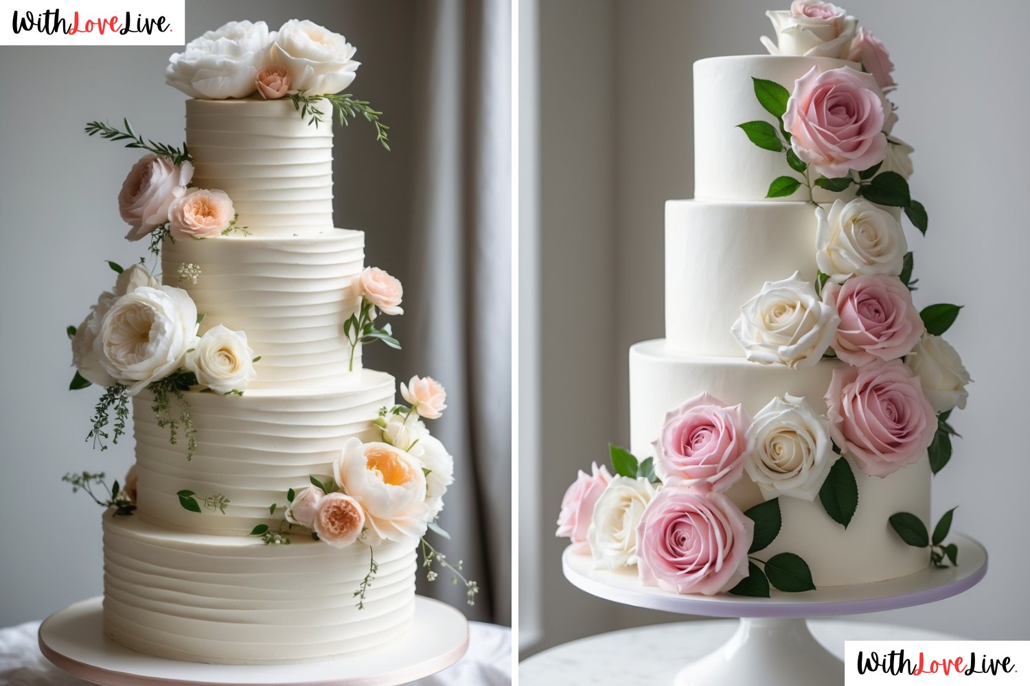 15 Elegant 4-Tier Wedding Cake Ideas - WithLoveLive