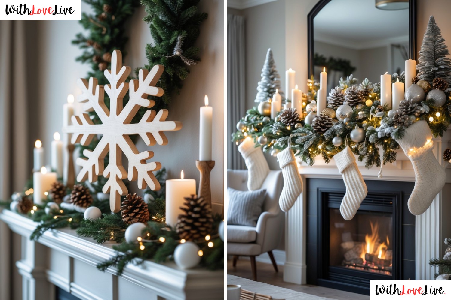 15 Classy + Cozy Winter Mantel Decorating Ideas - WithLoveLive