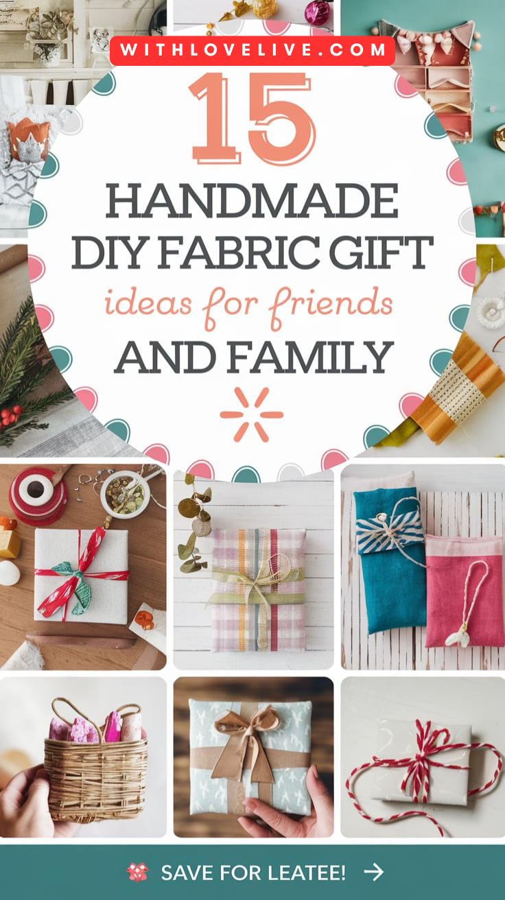 15 Handmade DIY Fabric Gift Ideas for Friends and Family - WithLoveLive