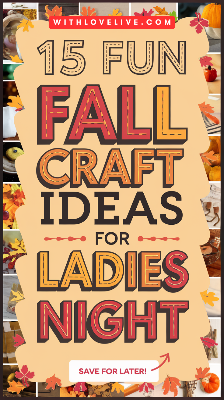 15 Fun Fall Craft Ideas for Ladies Night - WithLoveLive