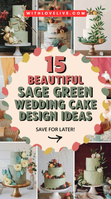 15 Beautiful Sage Green Wedding Cake Design Ideas - WithLoveLive