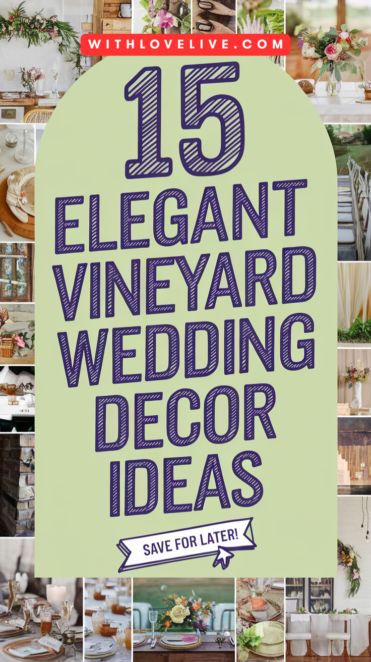 15 Elegant Vineyard Wedding Decor Ideas - WithLoveLive