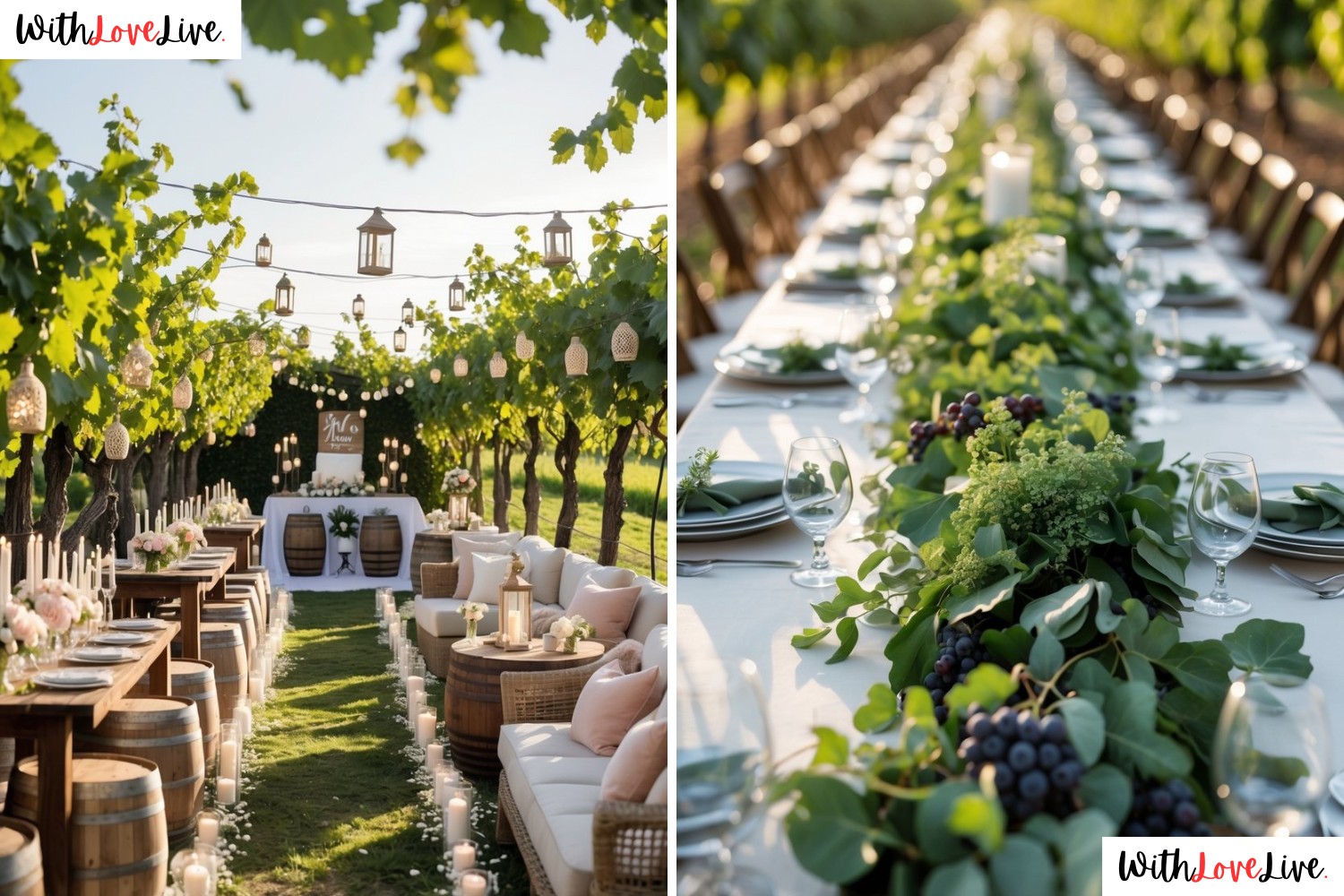 15 Elegant Vineyard Wedding Decor Ideas - WithLoveLive