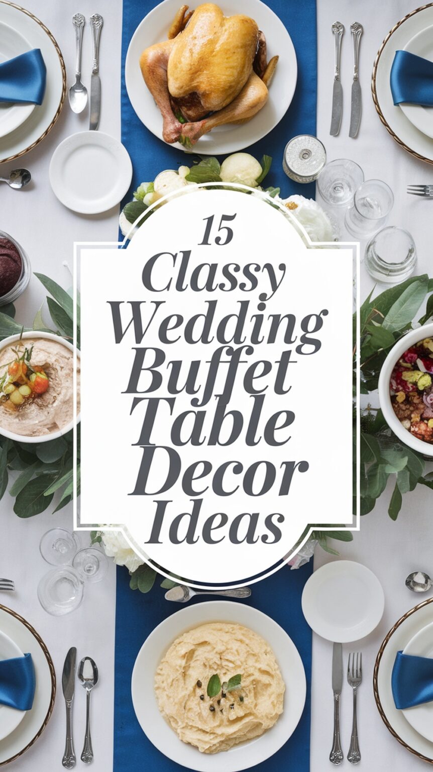 15 Classy Wedding Buffet Table Decor Ideas - WithLoveLive