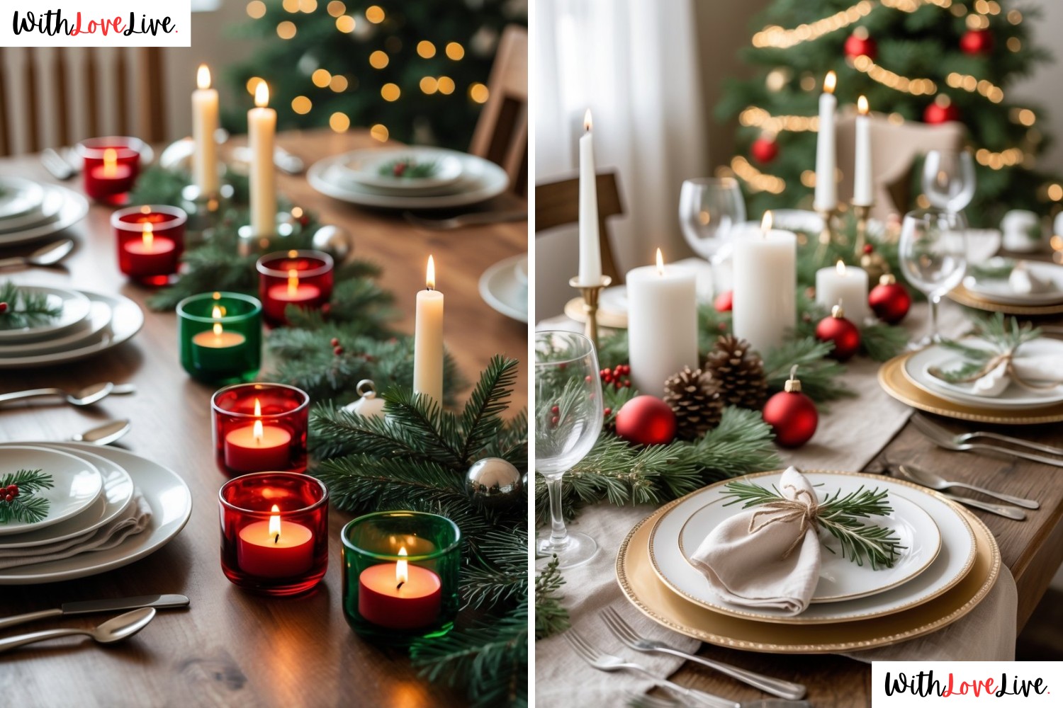 15 Simple Christmas Tablescapes Anyone Can Create - WithLoveLive