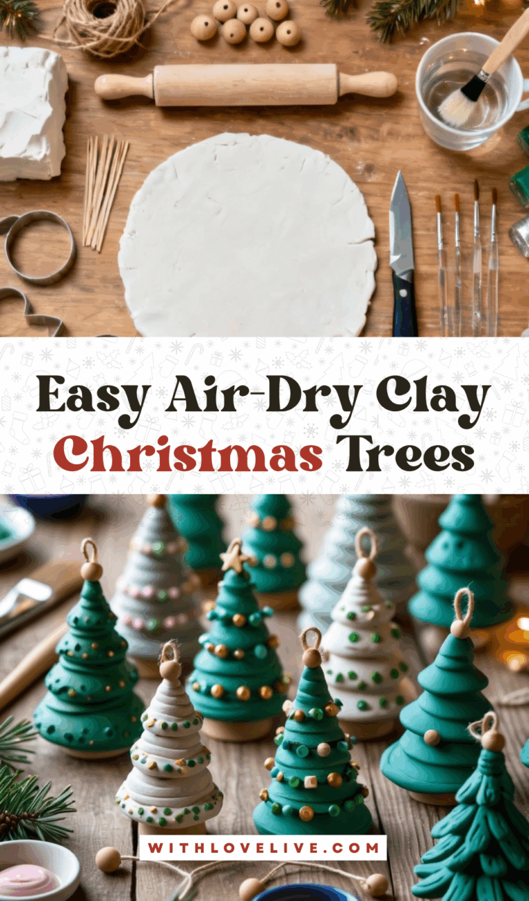 Air-Dry Clay Christmas Trees - WithLoveLive