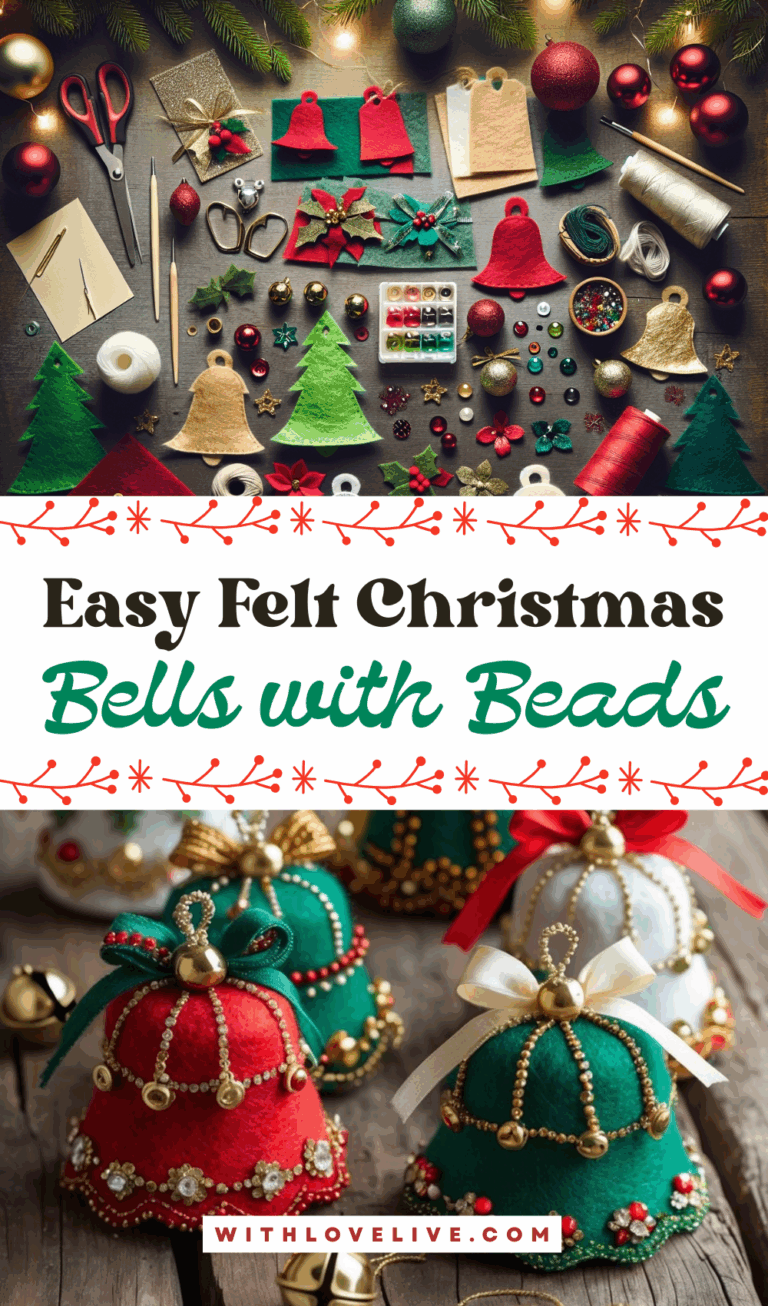 Felt Christmas Bells with Beads - WithLoveLive