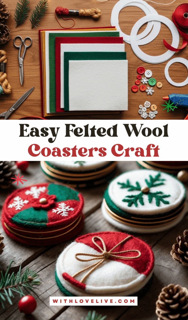 Felted Wool Coasters - WithLoveLive