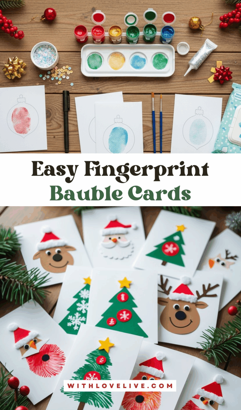 Fingerprint Bauble Cards - WithLoveLive