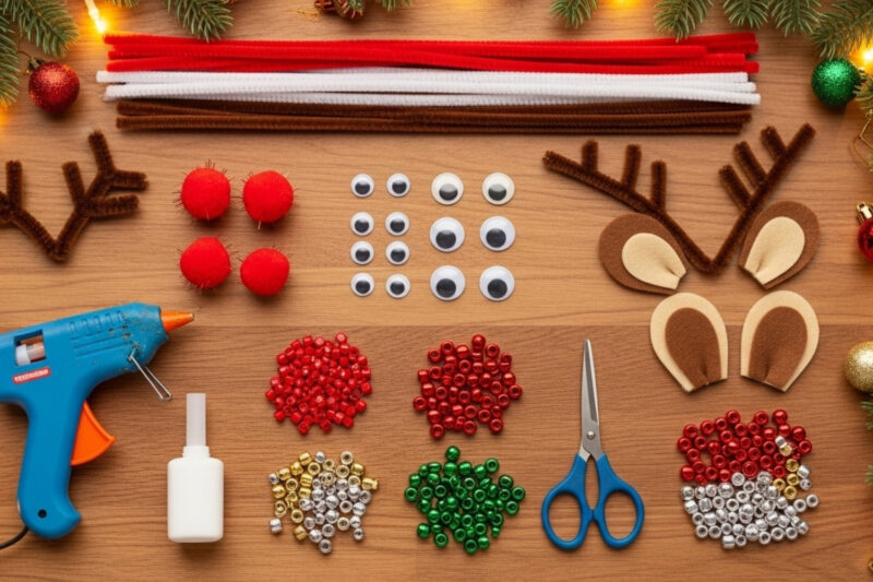 Pipe Cleaner Reindeer Crafts - WithLoveLive