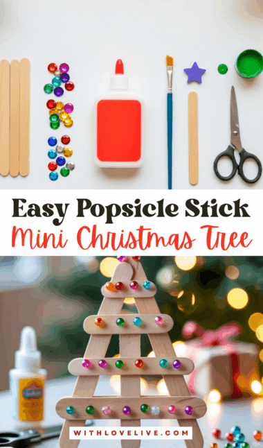 Popsicle Stick Mini Christmas Tree - WithLoveLive