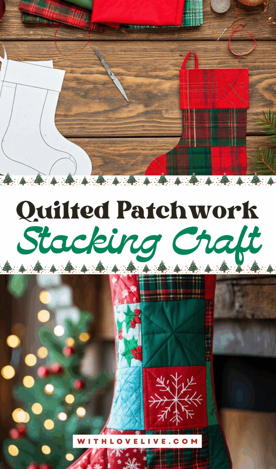 Quilted Patchwork Stocking - WithLoveLive