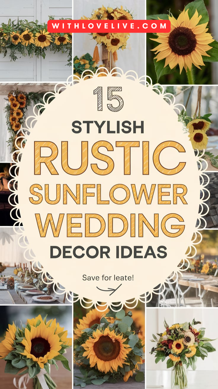 15 Stylish Rustic Sunflower Wedding Decor Ideas - WithLoveLive