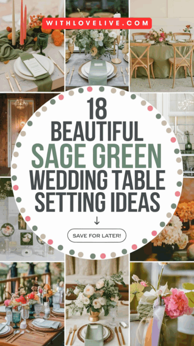 18 Beautiful Sage Green Wedding Table Setting Ideas - WithLoveLive