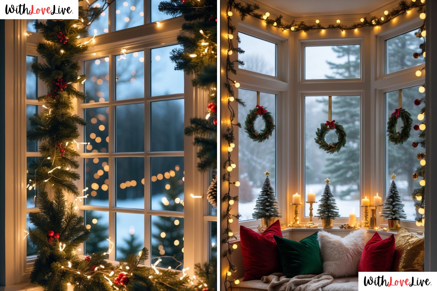 15 Charming Bay Window Christmas Decor Ideas - WithLoveLive