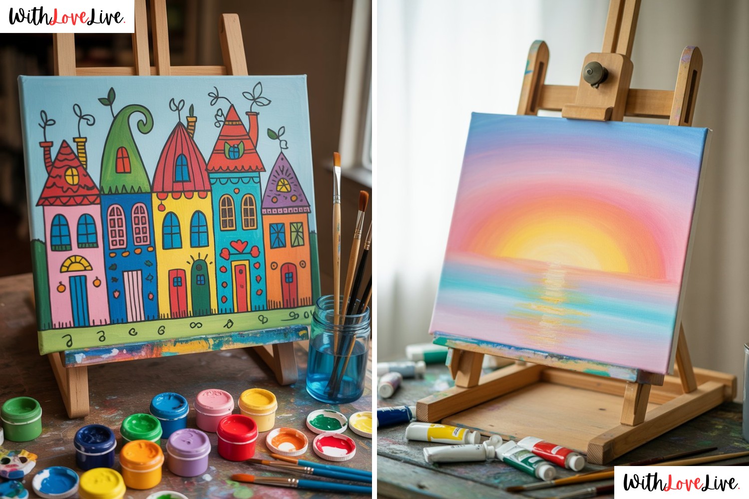 15 Cute & Colorful Sip and Paint Ideas for Girls’ Night - WithLoveLive