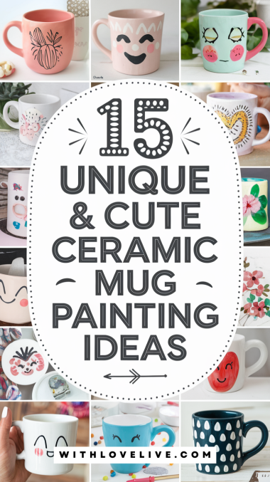 15 Unique & Cute Ceramic Mug Painting Ideas - WithLoveLive