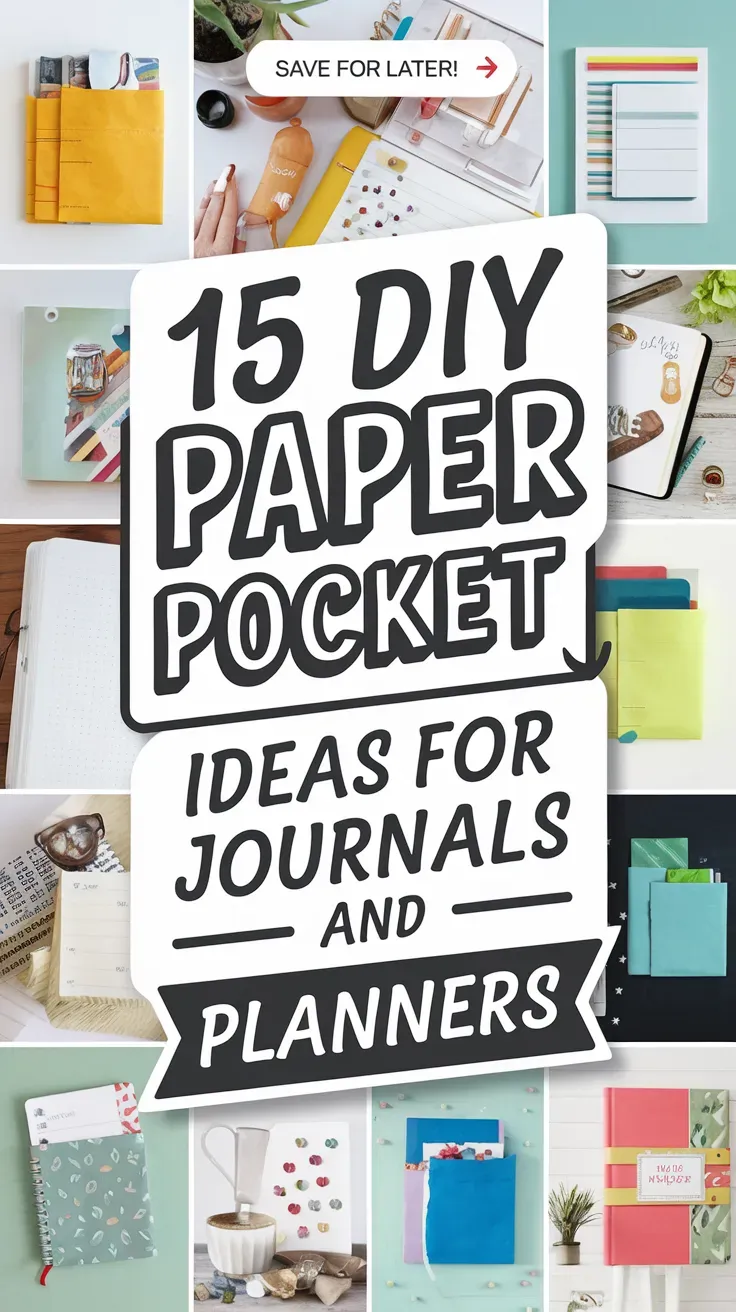 15 DIY Paper Pocket Ideas for Journals and Planners - WithLoveLive